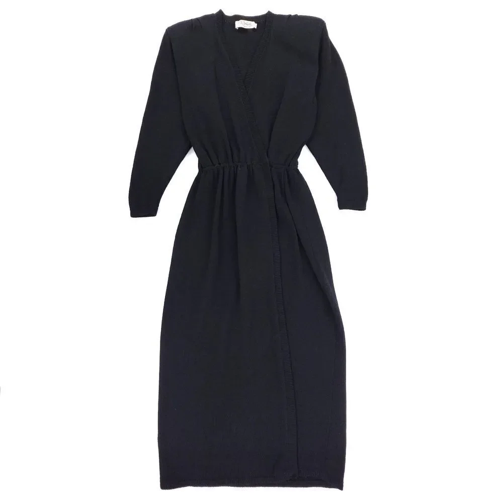 St. John | Dresses | St John Santana Knit Wool Wrap Dress Minimal ...
